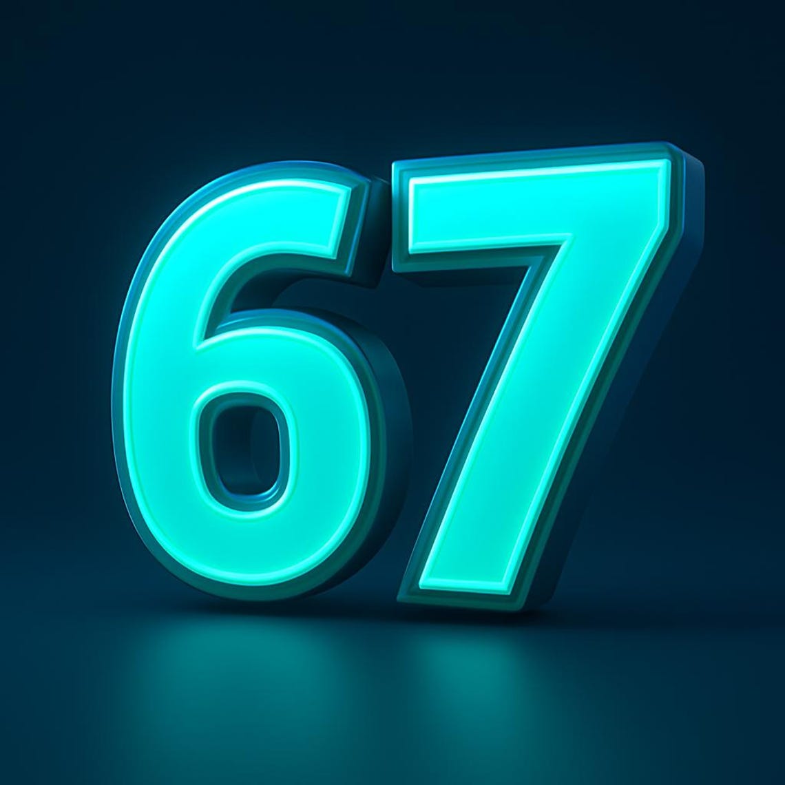 67 Six Seven Neon Sign Digital Download - Etsy