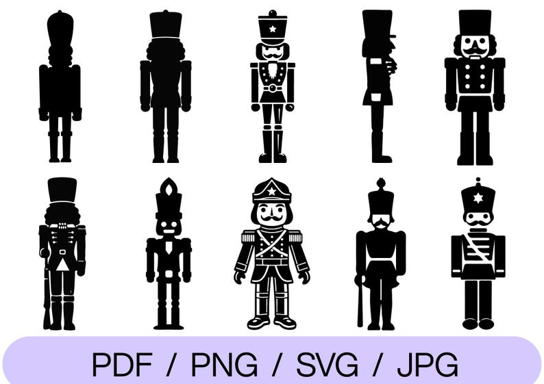 Nutcracker SVG Bundle • Soldier Silhouettes Clipart • PDF PNG Jpg ...