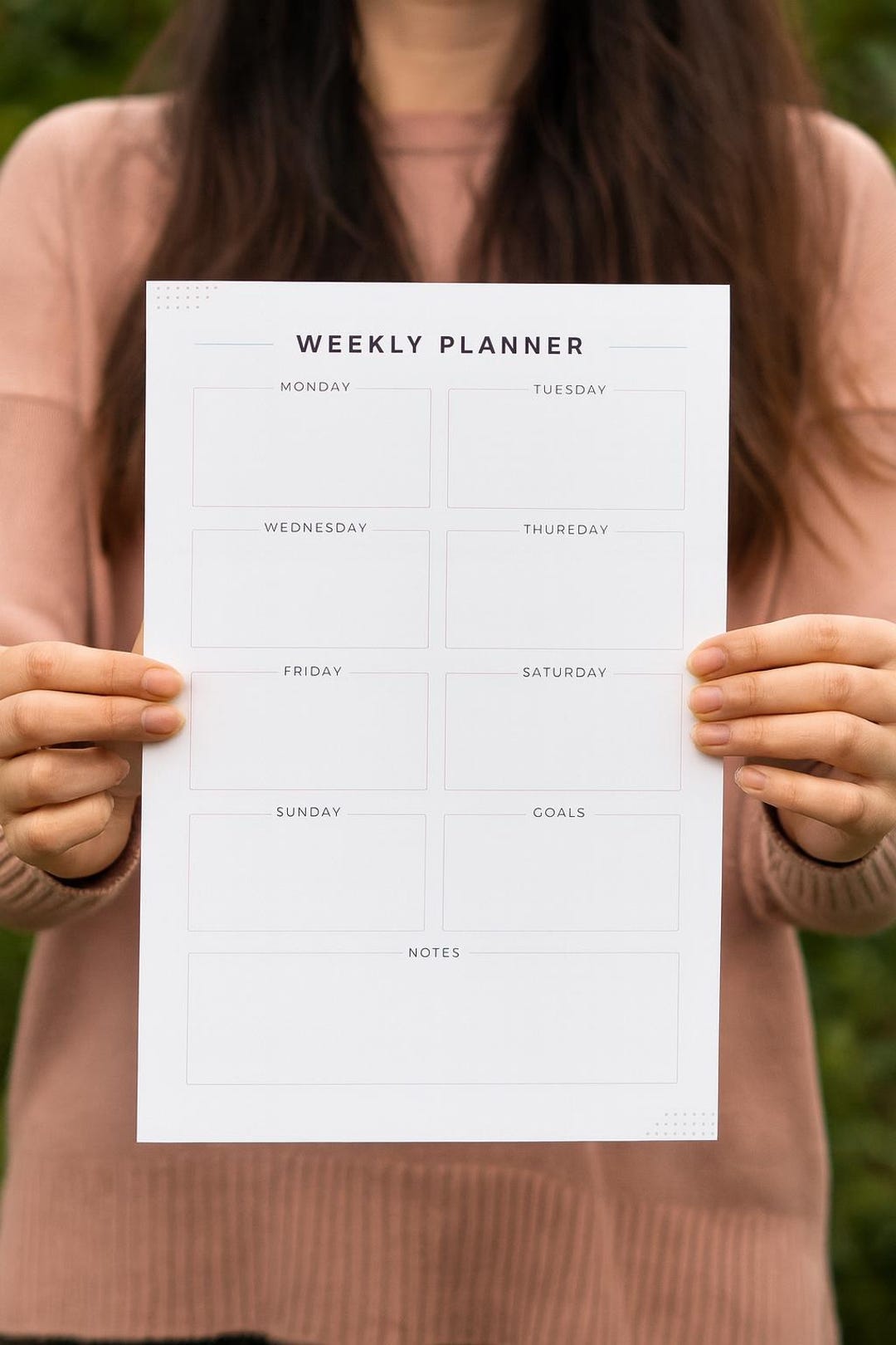 Minimalist Weekly Planner Printable, Productivity Agenda (digital ...