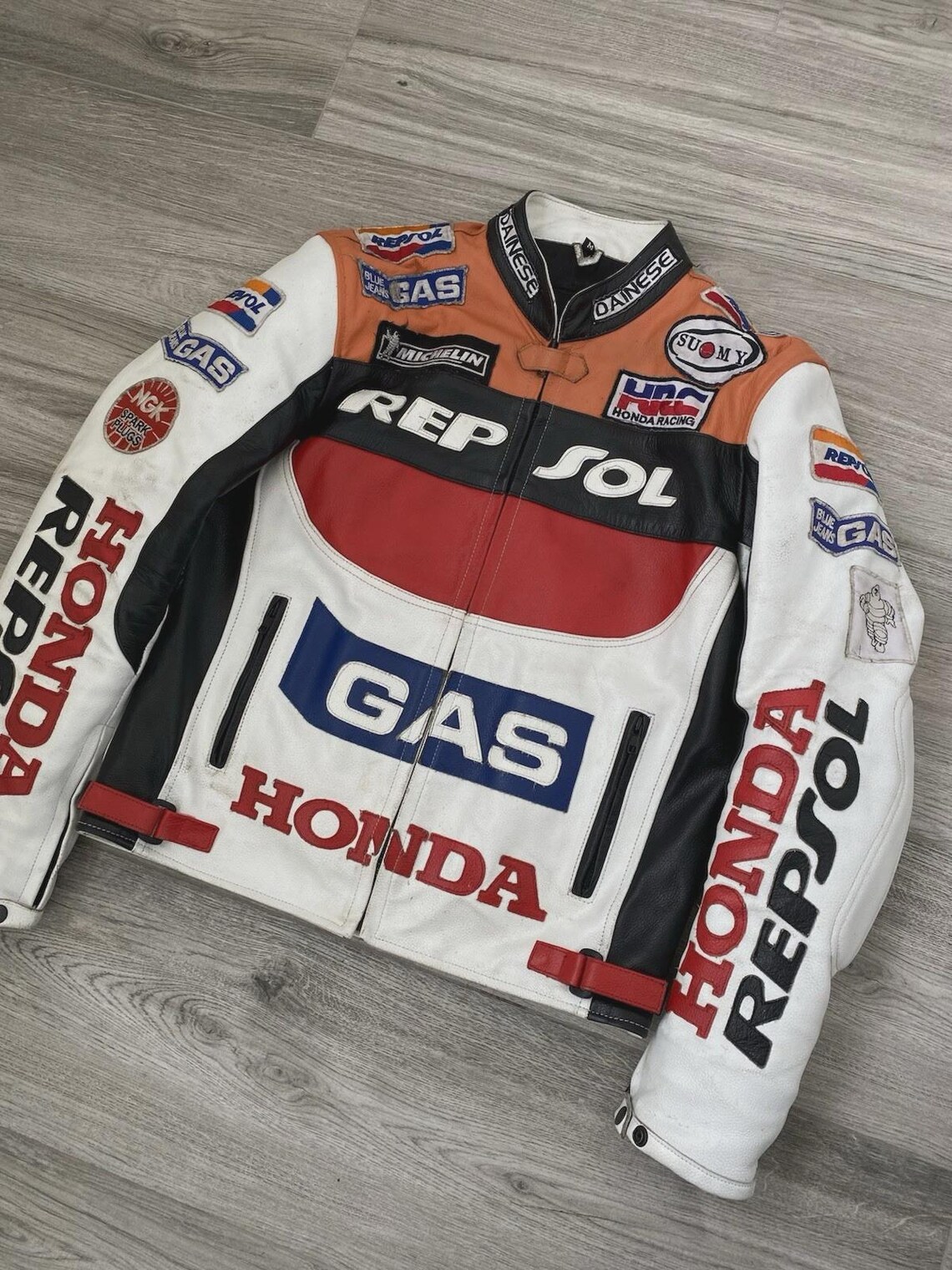 Honda Racing Motorbike Cowhide Leather Jacket New Honda Vintage ...