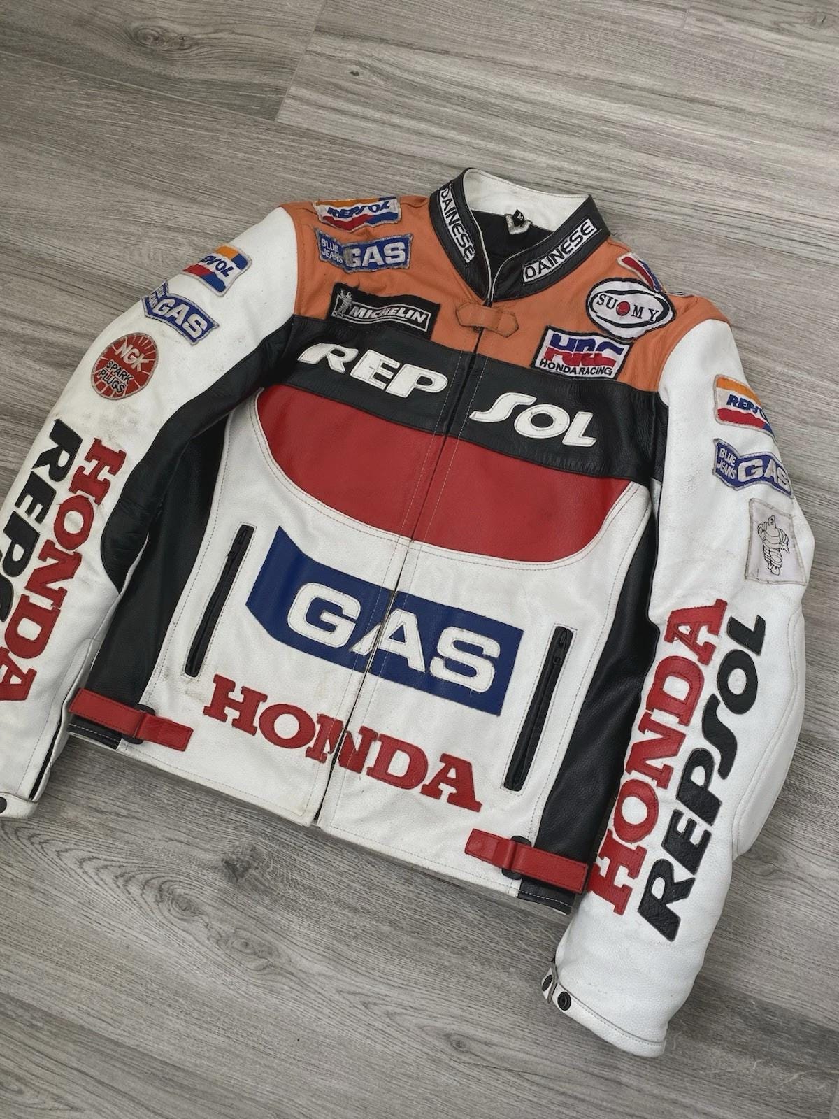 Honda Racing Motorbike Cowhide Leather Jacket New Honda Vintage ...