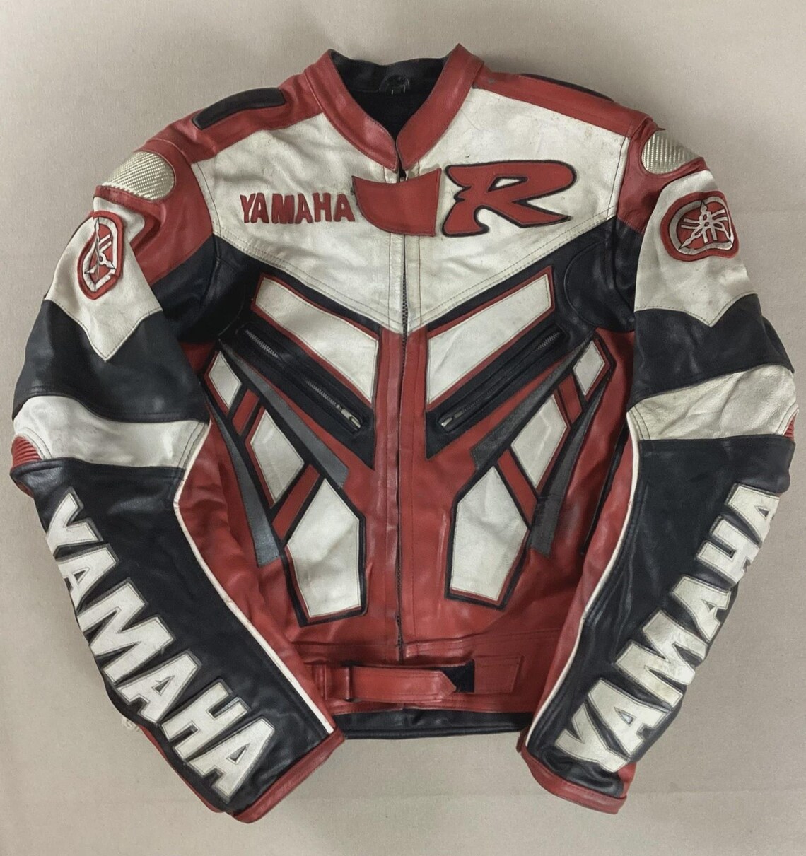 Yamaha Racing Motorbike Cowhide Leather Jacket New Yamaha Handmade ...