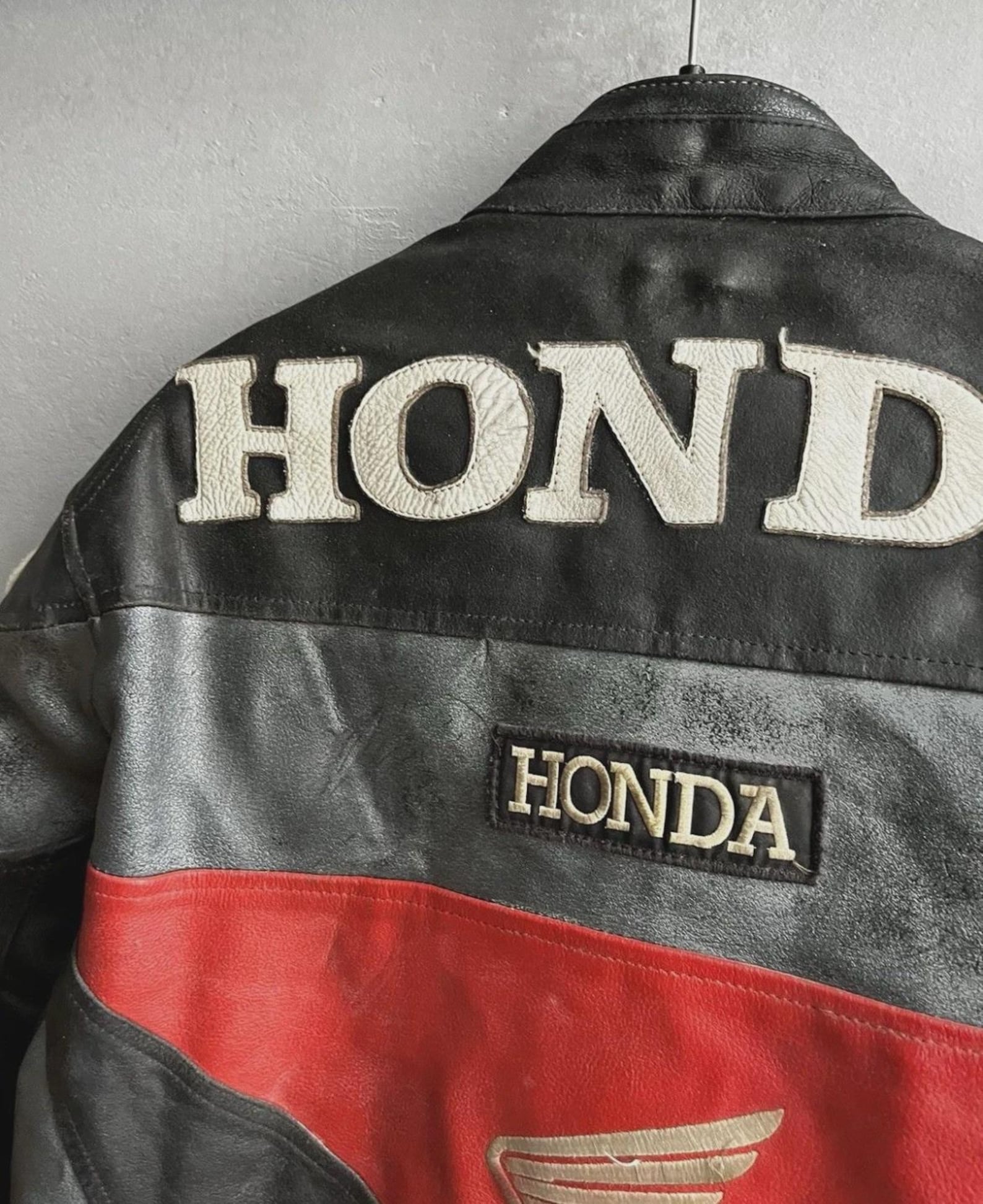 Honda Racing Motorbike Cowhide Leather Jacket Vintage Honda Motorcycle ...