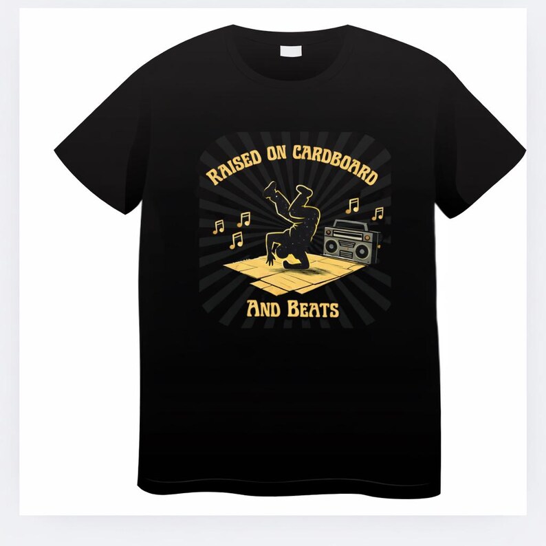 Raised on Cardboard and Beats Shirt, 80s Hip Hop Breakdance Graphic T ...
