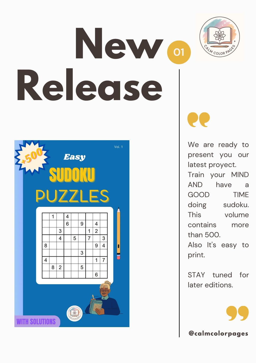Printable Pack of 500 Sudoku Puzzles | Easy Puzzles for All Ages - Etsy