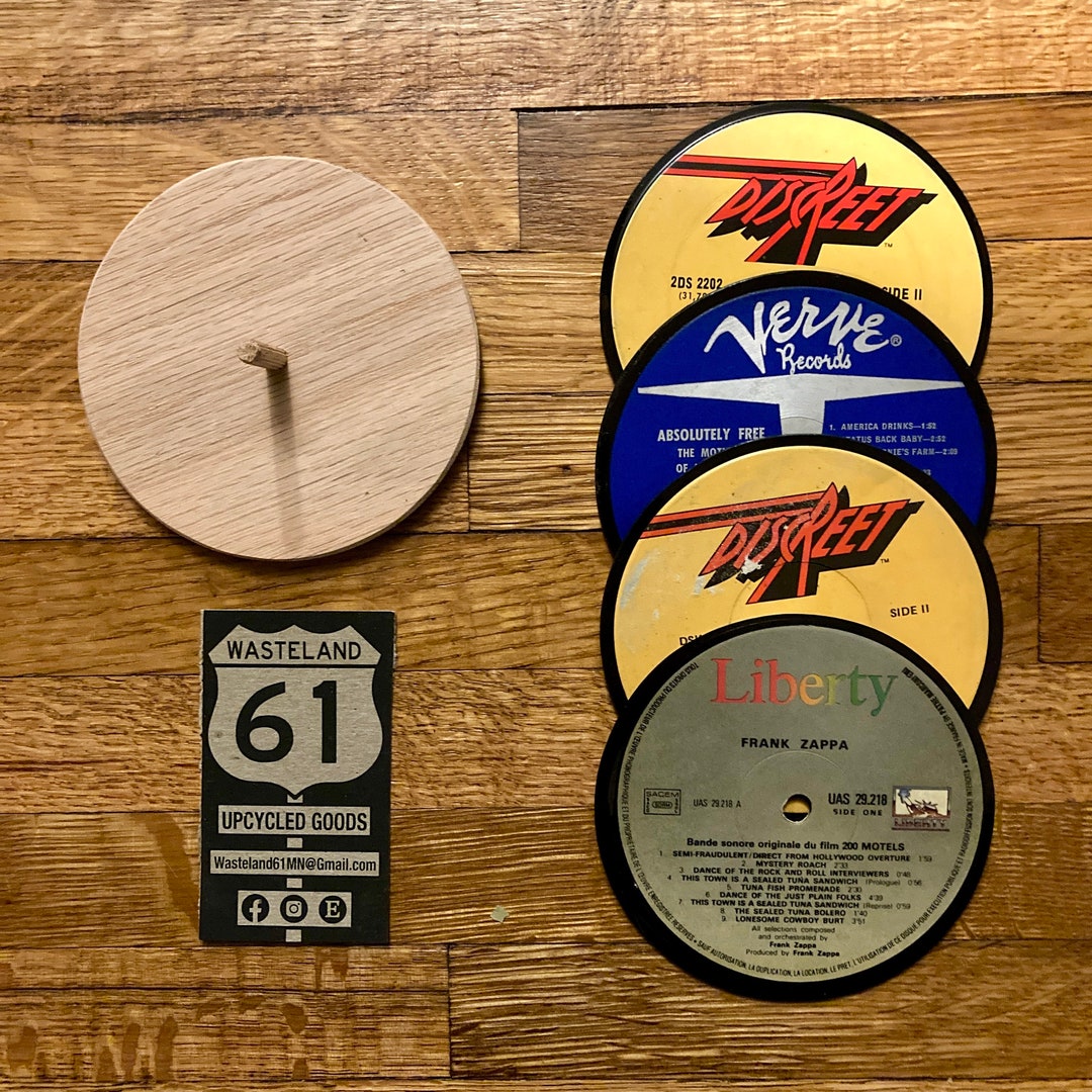 4 Frank Zappa Record Coasters AND Holder - Etsy