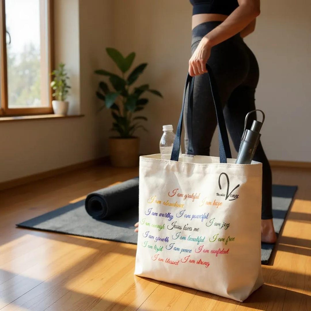 Motivational Tote Bag • Inspirational Shopping Bag • Reusable Bag for ...