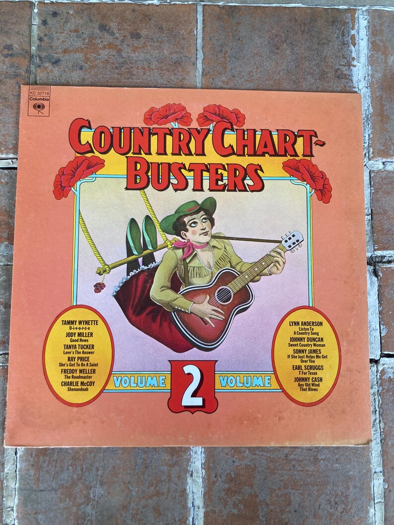 Vintage Vinyl Country Chart Busters Record Album Johnny Cash 1970's ...