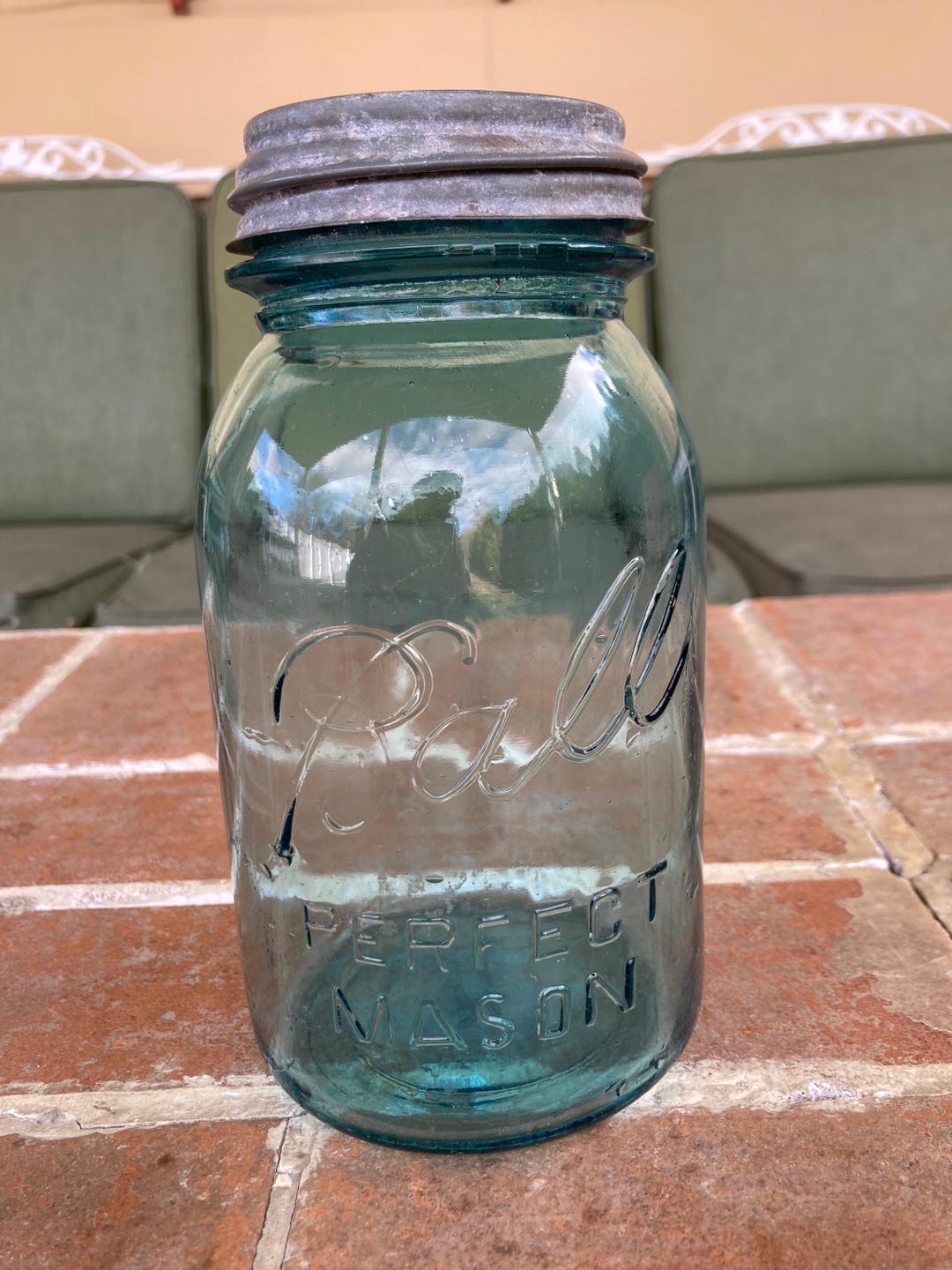 Vintage Ball Jar Canning Mason Quart Farm House Primitive # 11 Early ...