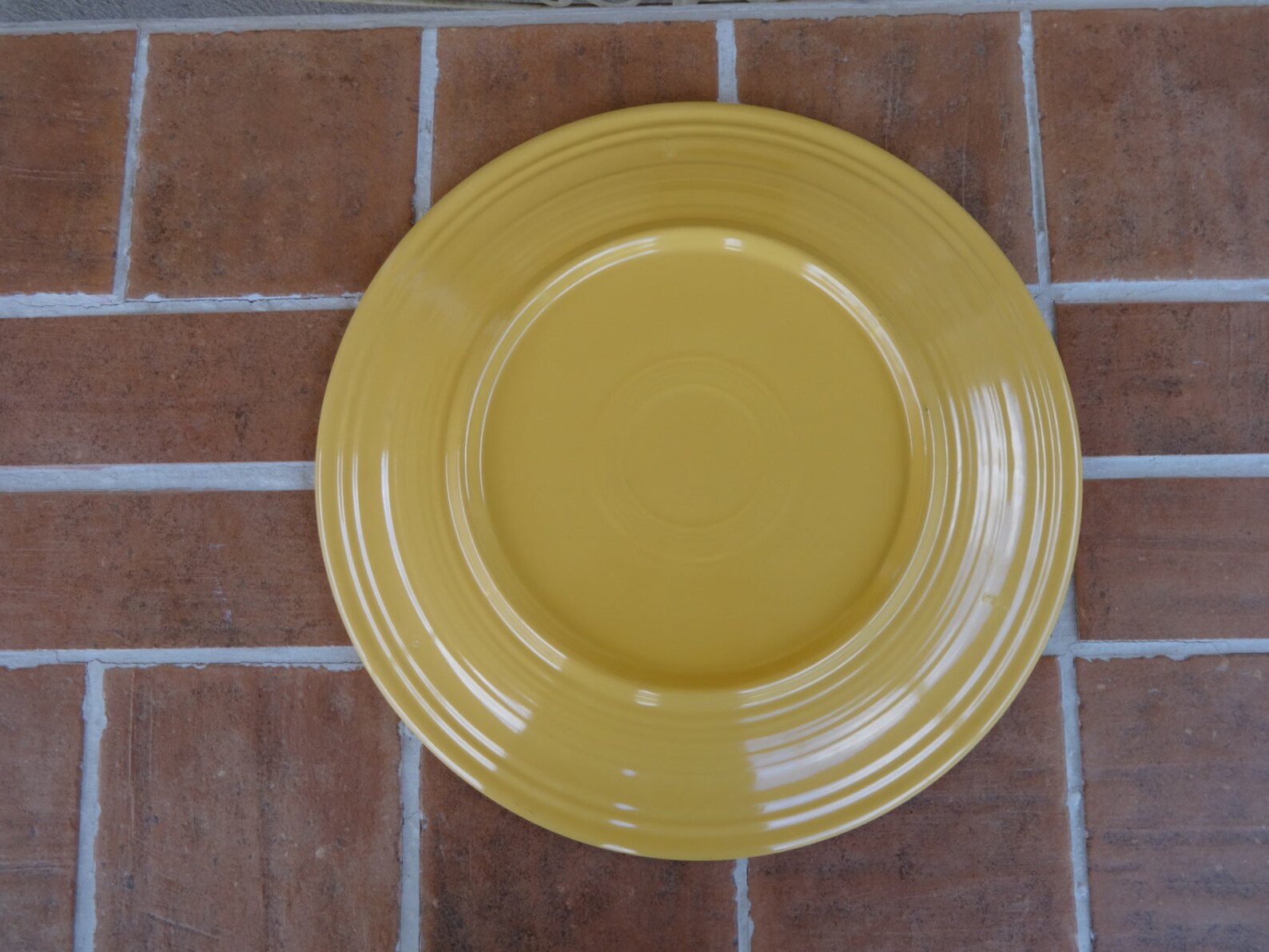 Vintage Chop Plate Fiesta Yellow Platter Harlequin 14 1/2" Retro ...