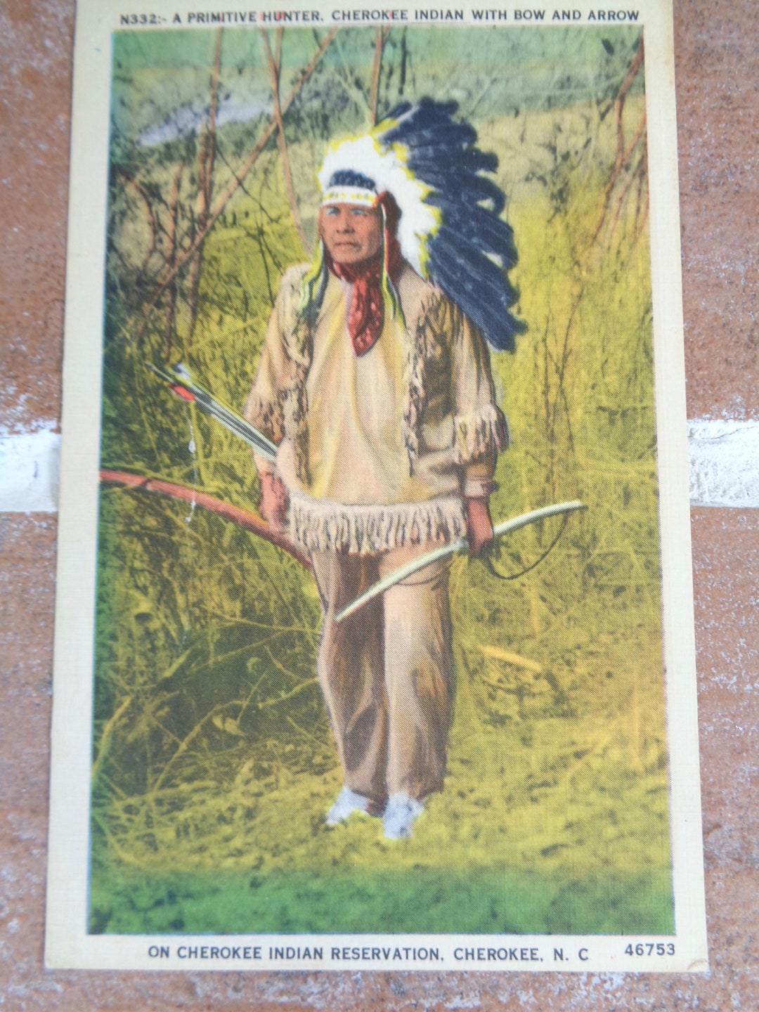 Vintage Postcard Original Cherokee Indian North Carolina 1900's Early ...