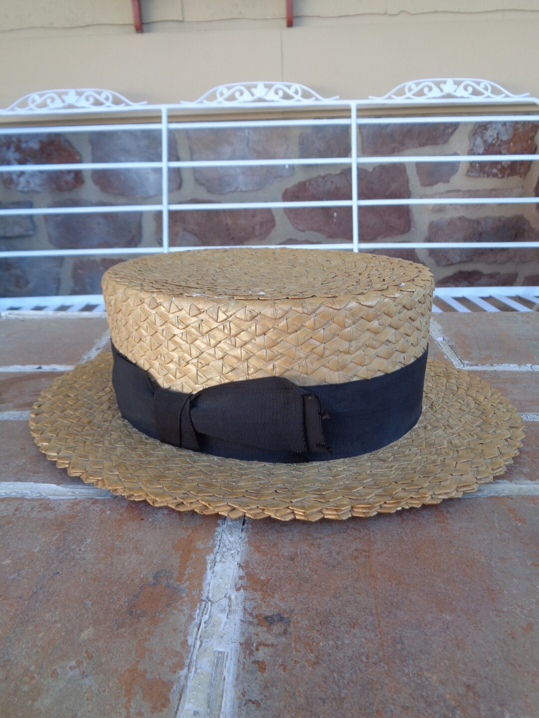 Antique Men's Straw Boater Hat 1920's Adam Millinery Accessories ...