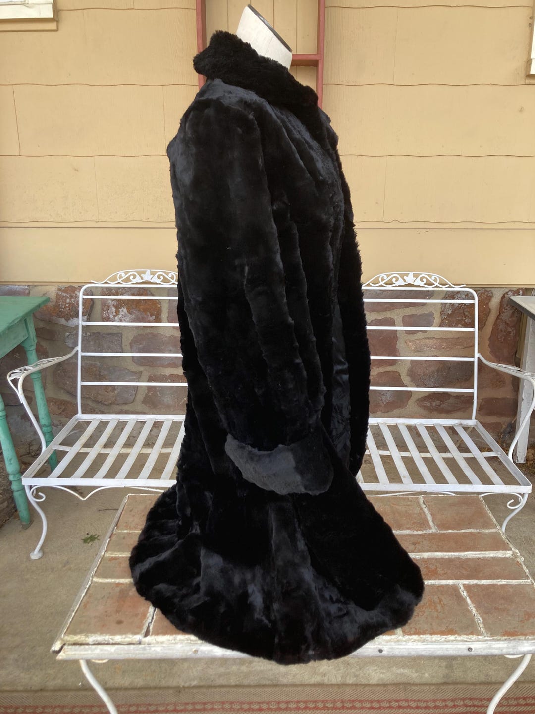 Vintage Women's Genuine Sheared Beaver Fur Coat Stroller Black 1940's ...