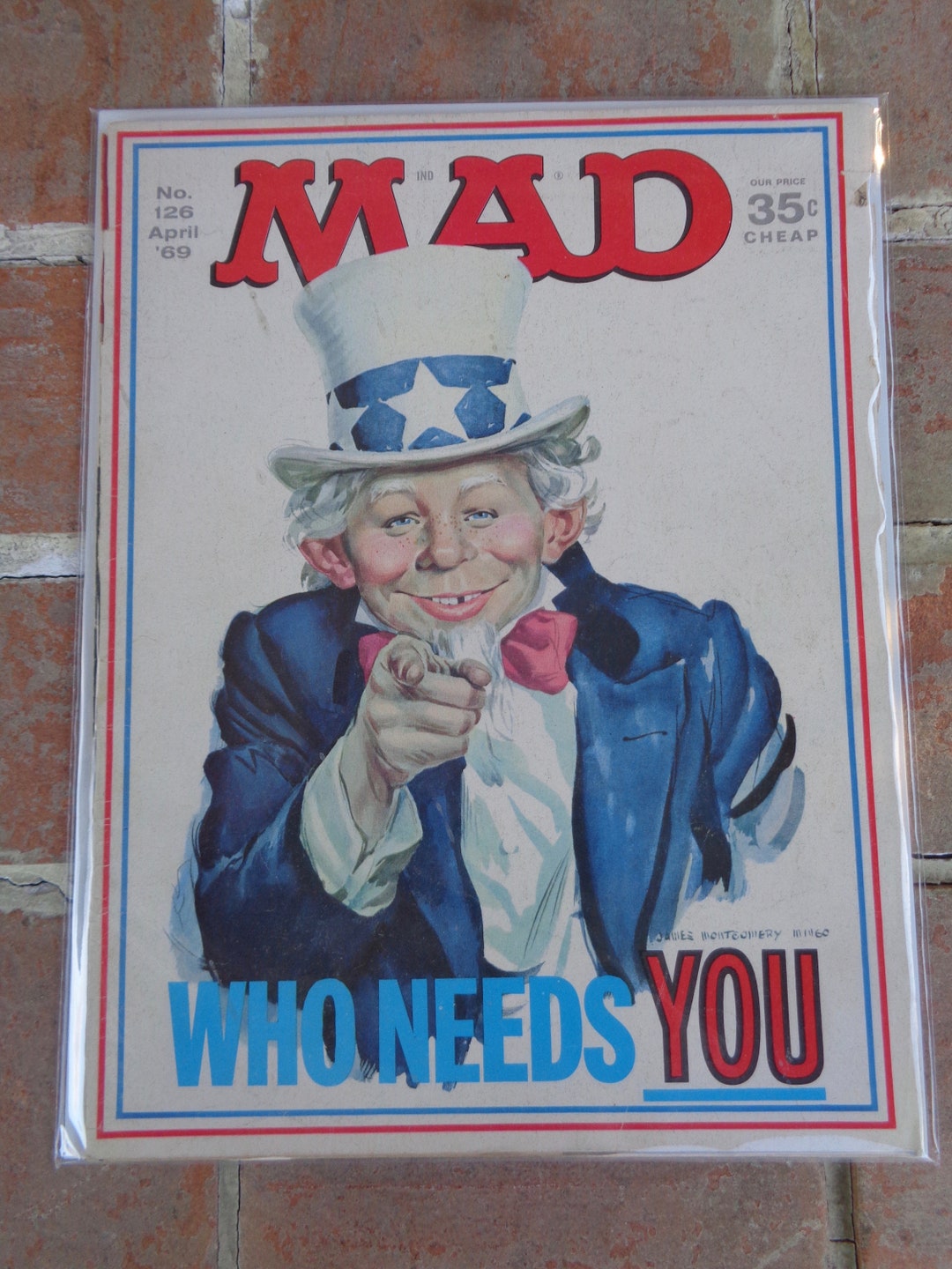 Vintage Mad Magazine 1969 April No. 126 Norman Mingo Novelty Uncle Sam ...