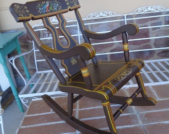 Painted Rocking Chair - Etsy