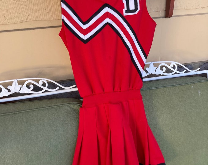 Vintage Cheerleading Uniform 1990's Red White Youth Size 14 Costume ...