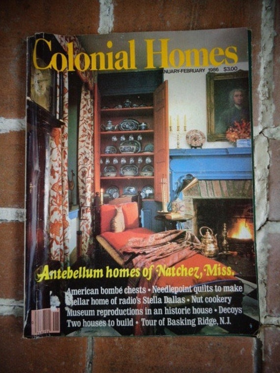 Vintage magazine Colonial Homes 1986 January Antebellum | Etsy