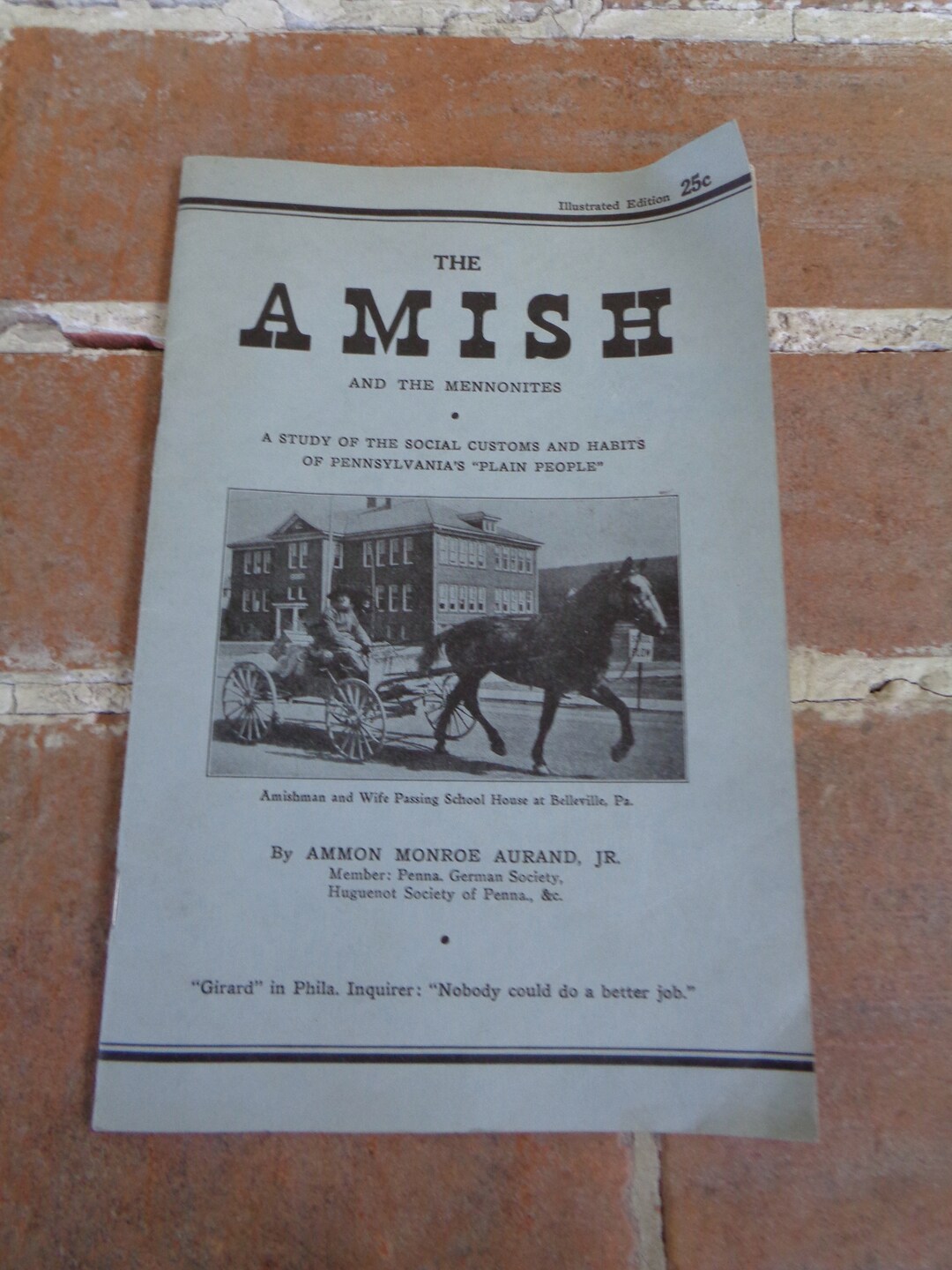Vintage Amish Mennonites Pamphlet Book Aurand Customs Habits Plain ...