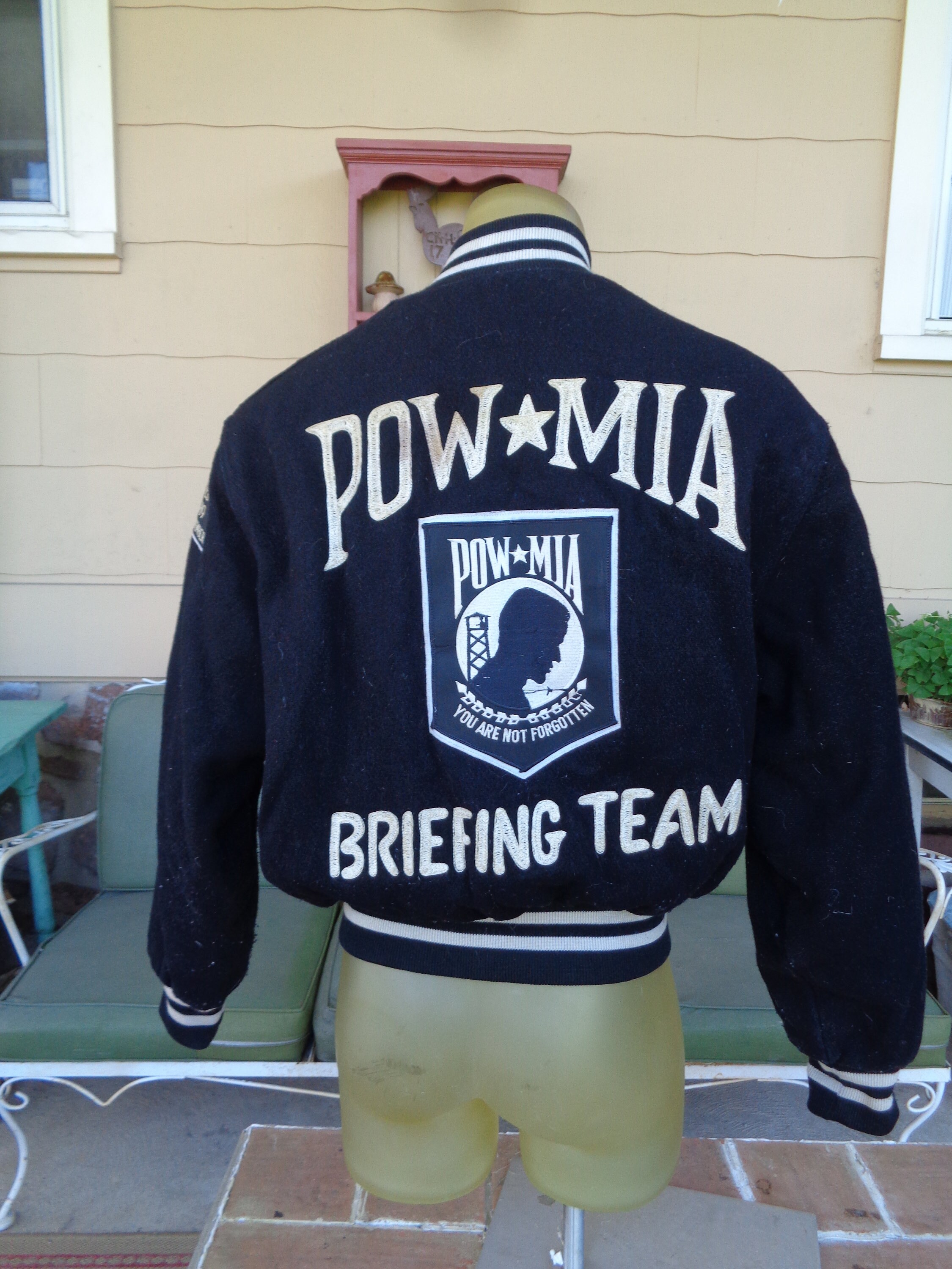 Vintage Varsity Letterman Jacket POW MIA Captain Reading Pa Holloway XL ...