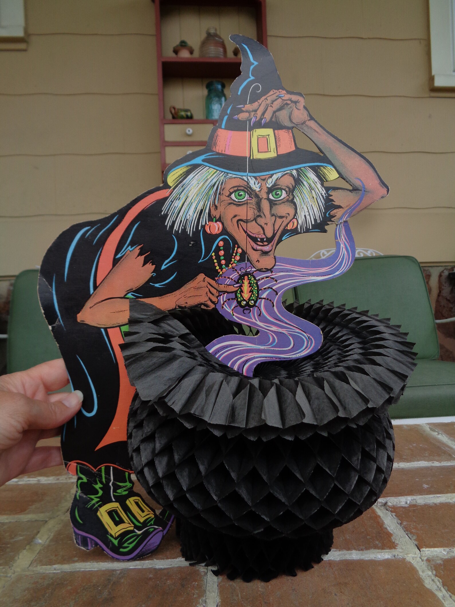 Vintage Halloween Die Cut Beistle USA Witch Honey Comb - Etsy