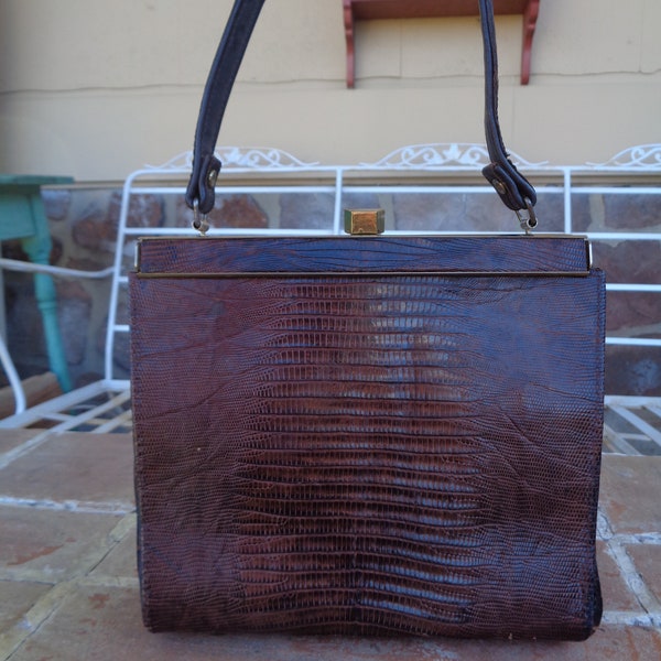 Lizard Skin Handbag - Etsy