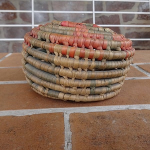 Antique Coiled Basket Native Indian 1900's Collectible Southwest Early ...