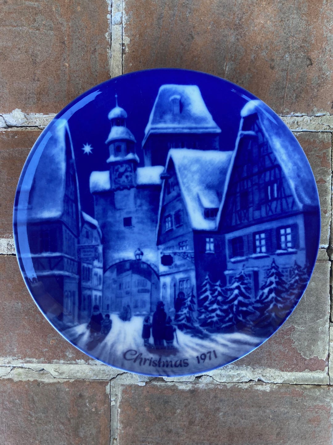 Vintage German Christmas Plate 1971 Rothenburg Fauber Berlin Design ...
