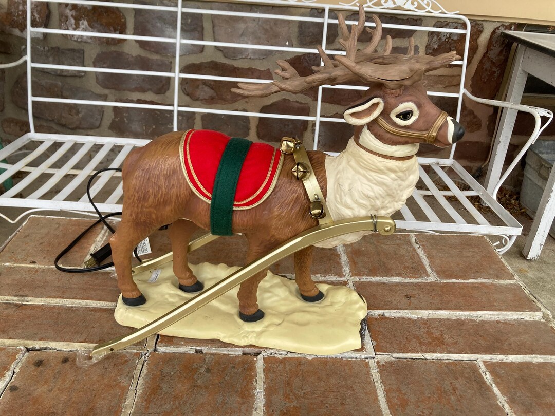 Vintage Holiday Creations 1998 Reindeer Animated Head Moves 16 ...