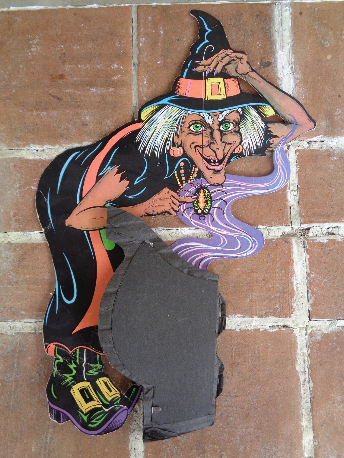 Vintage Halloween Die Cut Beistle USA Witch Honey Comb - Etsy