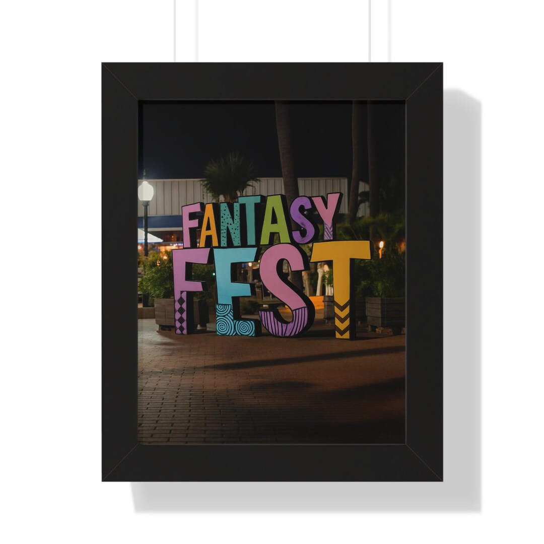 Fantasy Fest Poster | Framed Vertical Art Print - Etsy