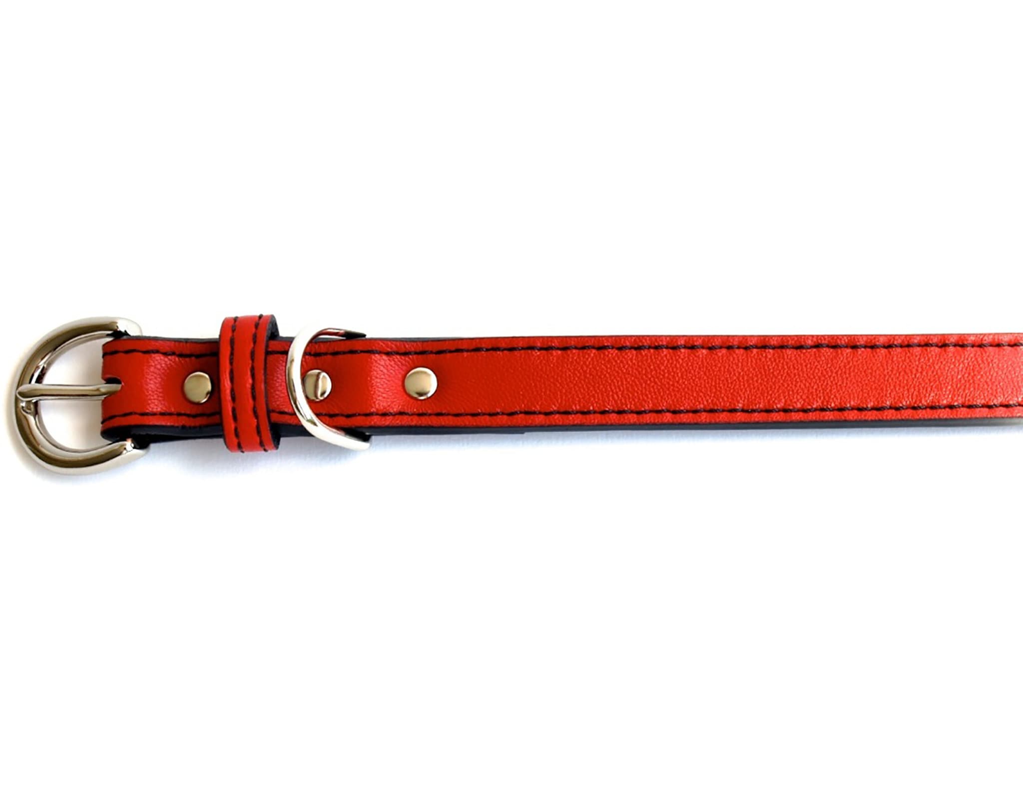 Minimalist Renegade Red Leather Dog Collar - Etsy