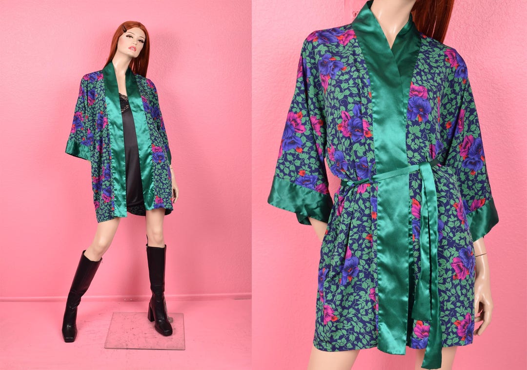 Vintage 90s Victoria's Secret Floral Print Robe/ One Size/ 1990s - Etsy