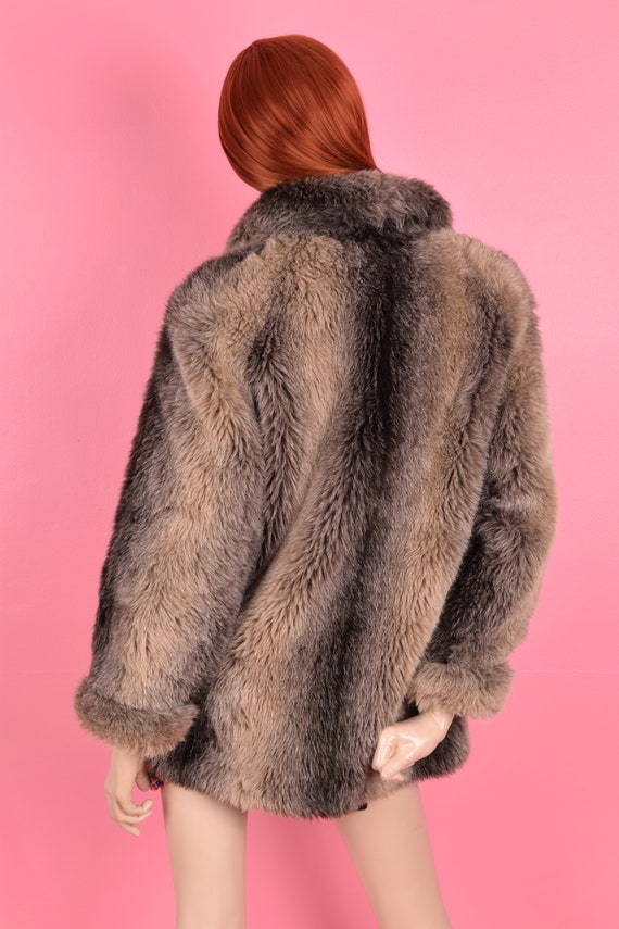 70s Faux Fur Coat/ Large/ 1970s/ Jacket - Gem