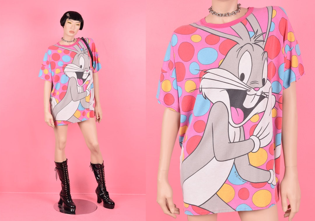 Vintage 90s Bugs Bunny Oversized Tshirt/ One Size/ 1990s - Etsy