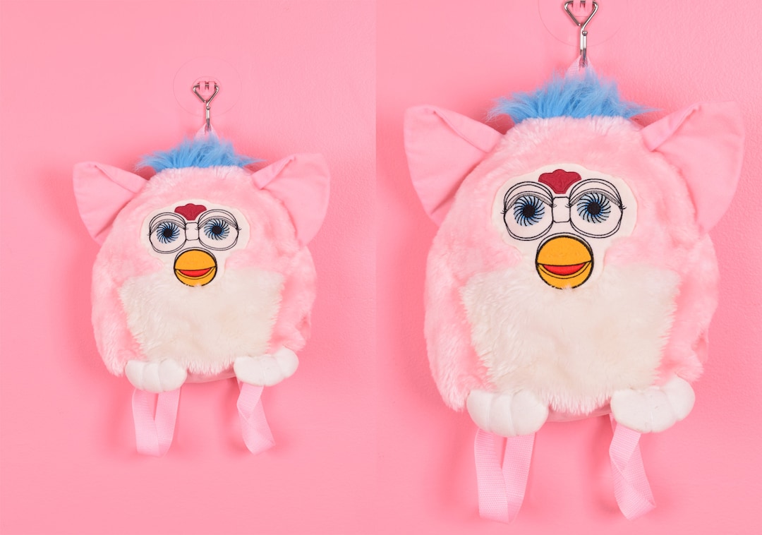 Vintage 90s Pink Furby Plush Backpack/ 1990s - Etsy