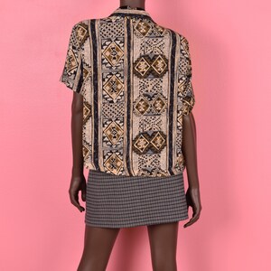 90s Multi Pattern Layered Top/ US 8/ 1990s/ Short Sleeve - Etsy