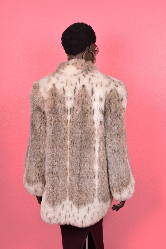 80s Faux Fur Jacket/ Large/ 1980s - Gem