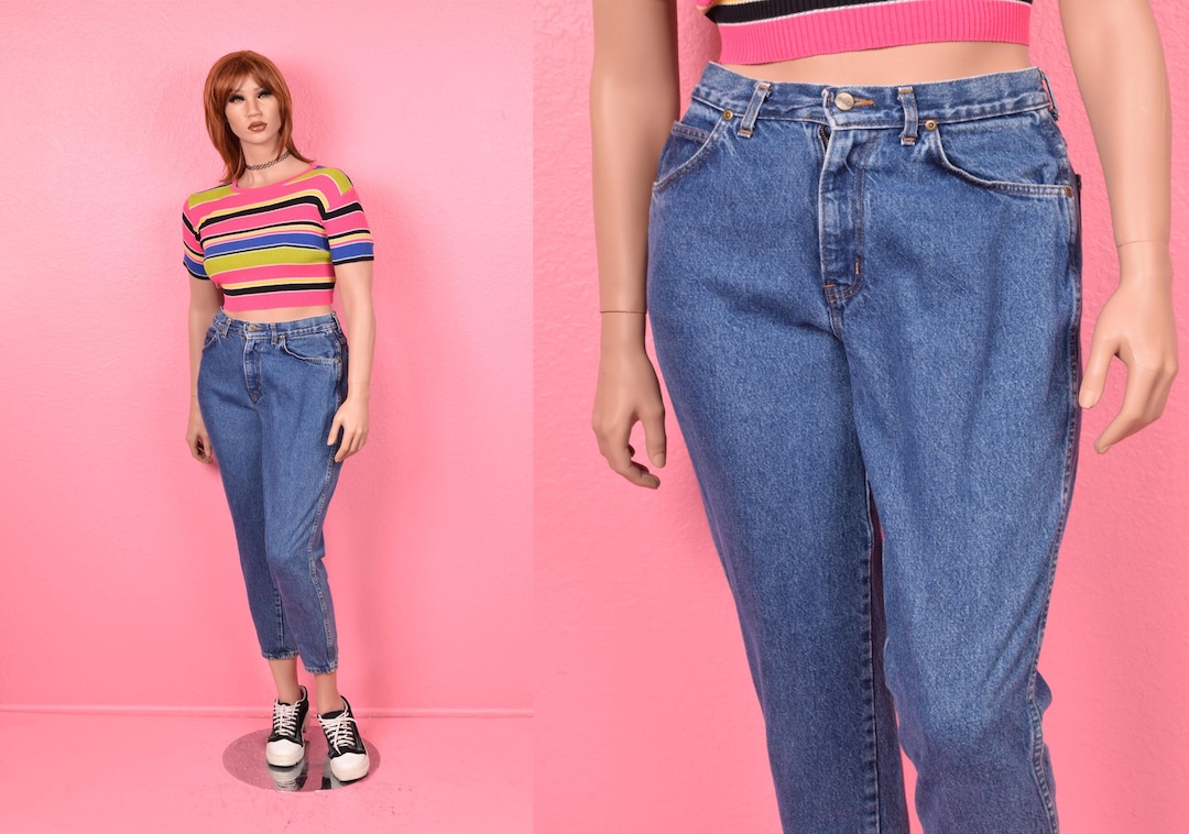 Vintage 80s High Waisted Mom Jeans/ 28 Waist/ 1980s/ Denim - Etsy