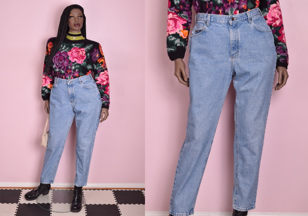 90s High Waisted Jeans/ 29 Waist/ 1990s/ Denim/ Tapered - Etsy
