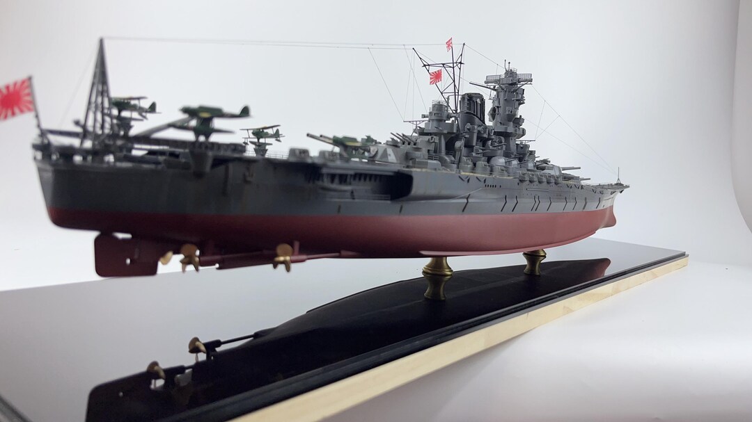 Japanese Battleship Yamato 1:350 Scale Handmade Display Model - Etsy
