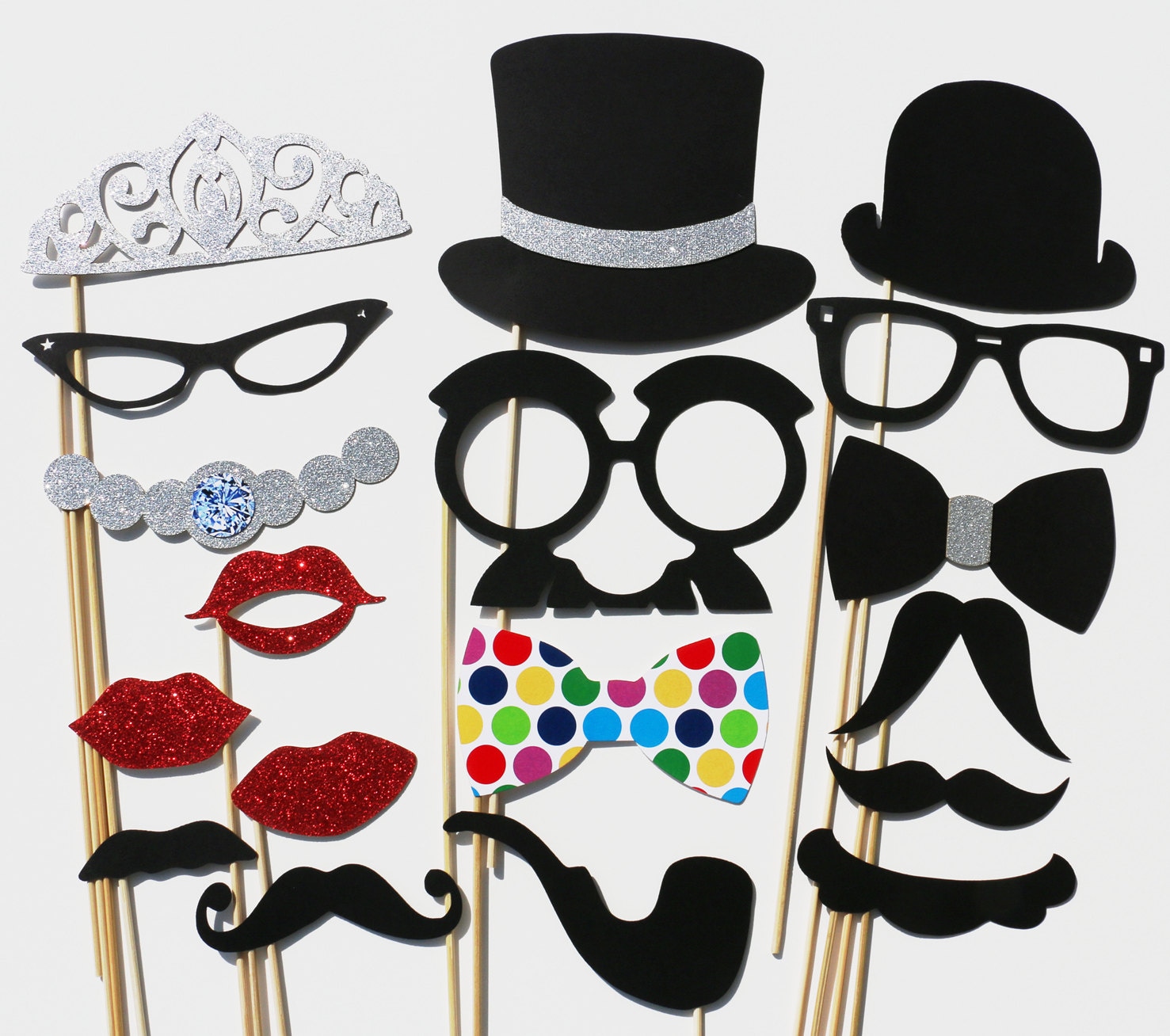 Photo Booth Props Best Wedding Party GLITTER Photobooth Prop | Etsy