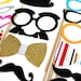 Photo Booth Props - 20 Piece Photobooth Party Set With GLITTER ...