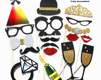 Wedding Photo Booth Props 40 Piece Set Photobooth Prop - Etsy
