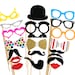 Photo Booth Props - 20 Piece Photobooth Party Set With GLITTER ...