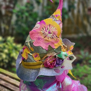 Watercolor Magical Bird and Flower Enchanted Witch Hat - Etsy