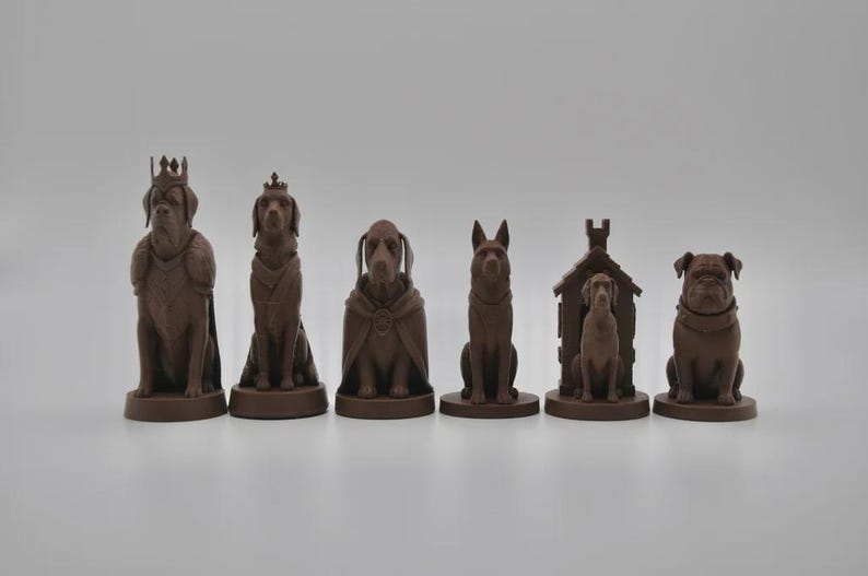Cat Vs Dog Chess Set, 3D Printed Animal Chess Pieces, Cute Pet Lover ...