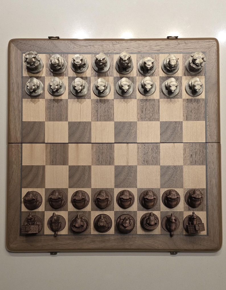 Cat Vs Dog Chess Set, 3D Printed Animal Chess Pieces, Cute Pet Lover ...