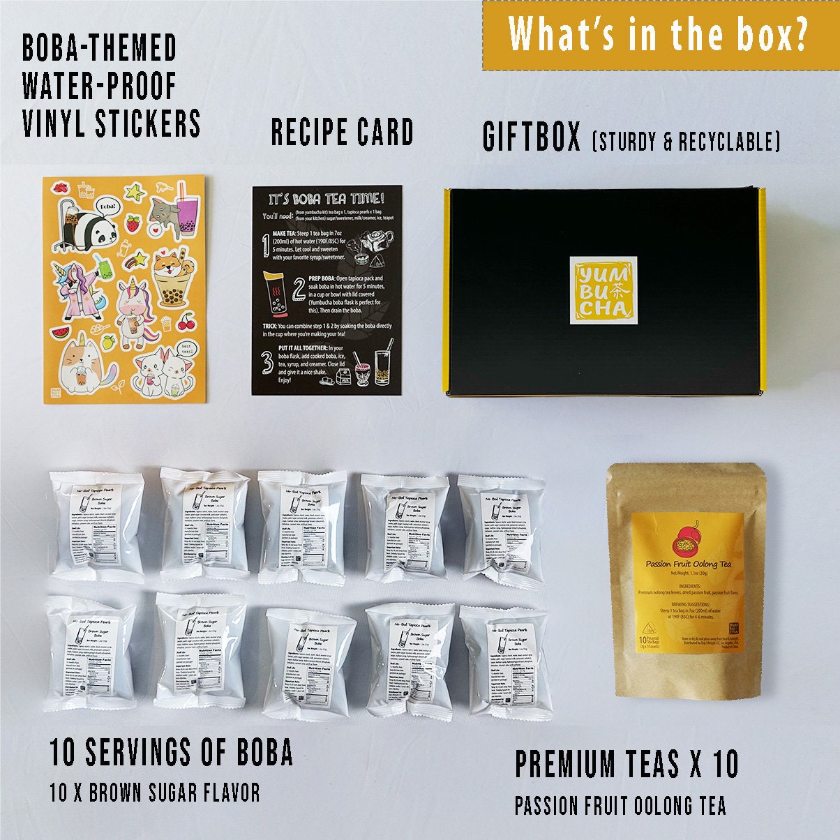 Everyday Boba Tea Kit 10 Drinks: DIY Bubble Tea Kit With Boba brown ...