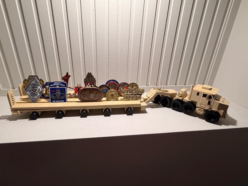 Army Truck Military Challenge Coin Display - Etsy