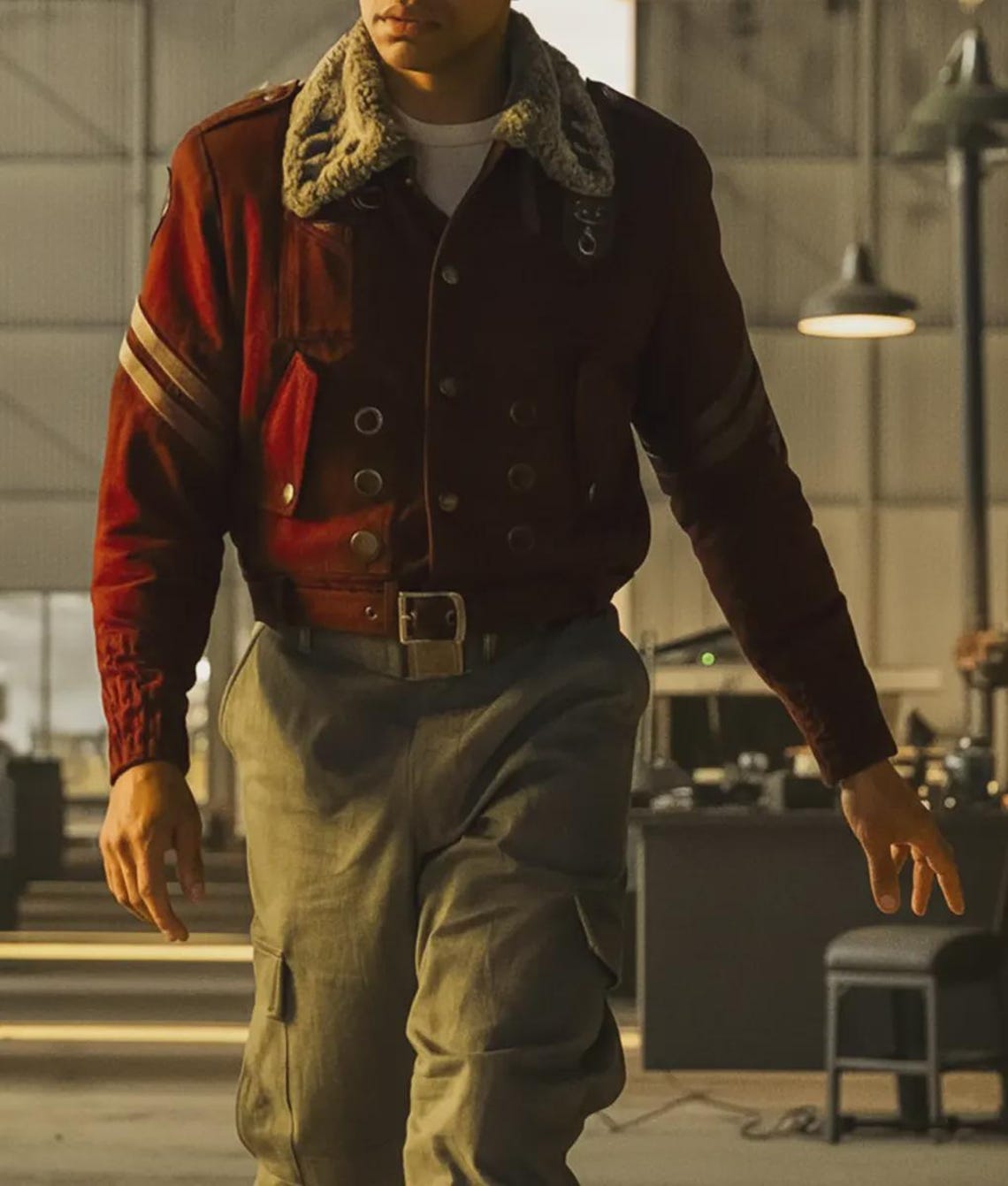 Inspired by Fallout S02 Aaron Moten Red Suede Shearling Leather Jacket ...